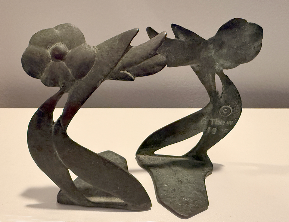Art Deco 1928 Stylized Floral Design Patinated Bronze Bookends - Robert ...
