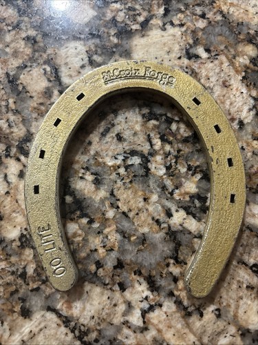 Vintage Cast Iron St Croix Forge Horseshoe Gold Toned Western Americana ...