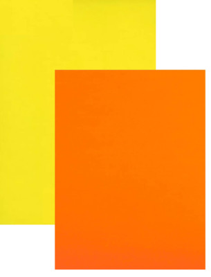 50 x A4 BRIGHT FLUORESCENT NEON PAPER 80gsm YELLOW OR ORANGE FOR ...