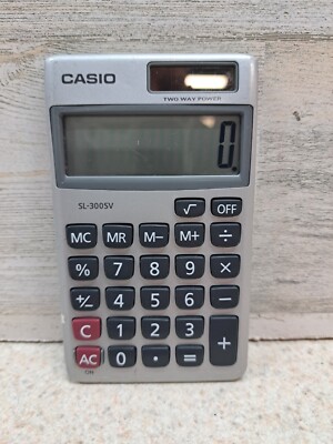 Casio Sl-300sv Pocket Calculator. Two Way Power Tested Works | eBay