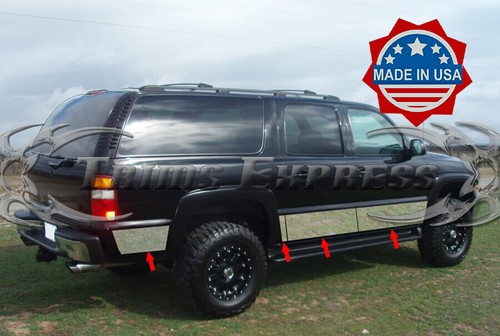 2000-2006 Chevy Suburban w/Flare Rocker Panel Trim Stainless Steel 8 7/ ...