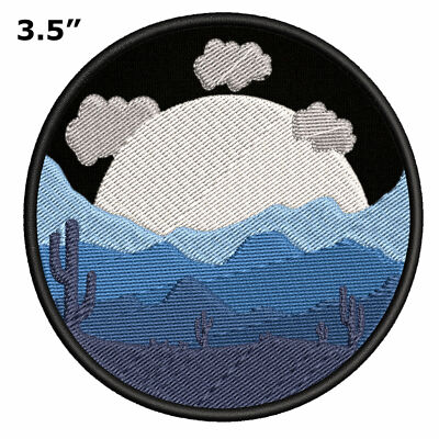 Mojave Desert Patch Embroidered Iron-On Applique Nature Badge Souvenir ...