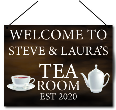 Personalised Tea Room Sign Metal Plaque Gifts, Bar, Kitchen, A5 size | eBay