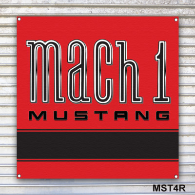 Mustang Mach 1 Banner Sign Wall Art | eBay