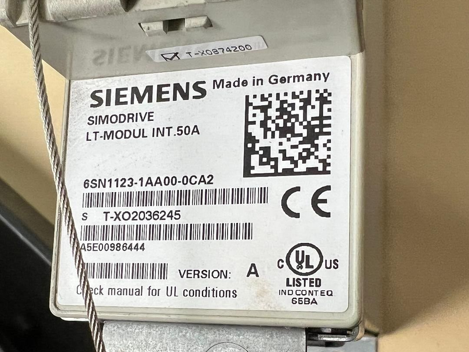 SIEMENS SIMODRIVE LT-MODUL INT. 50A 1P 6SN1121-0BA11-0AA1 6SN1123-1AA00 ...