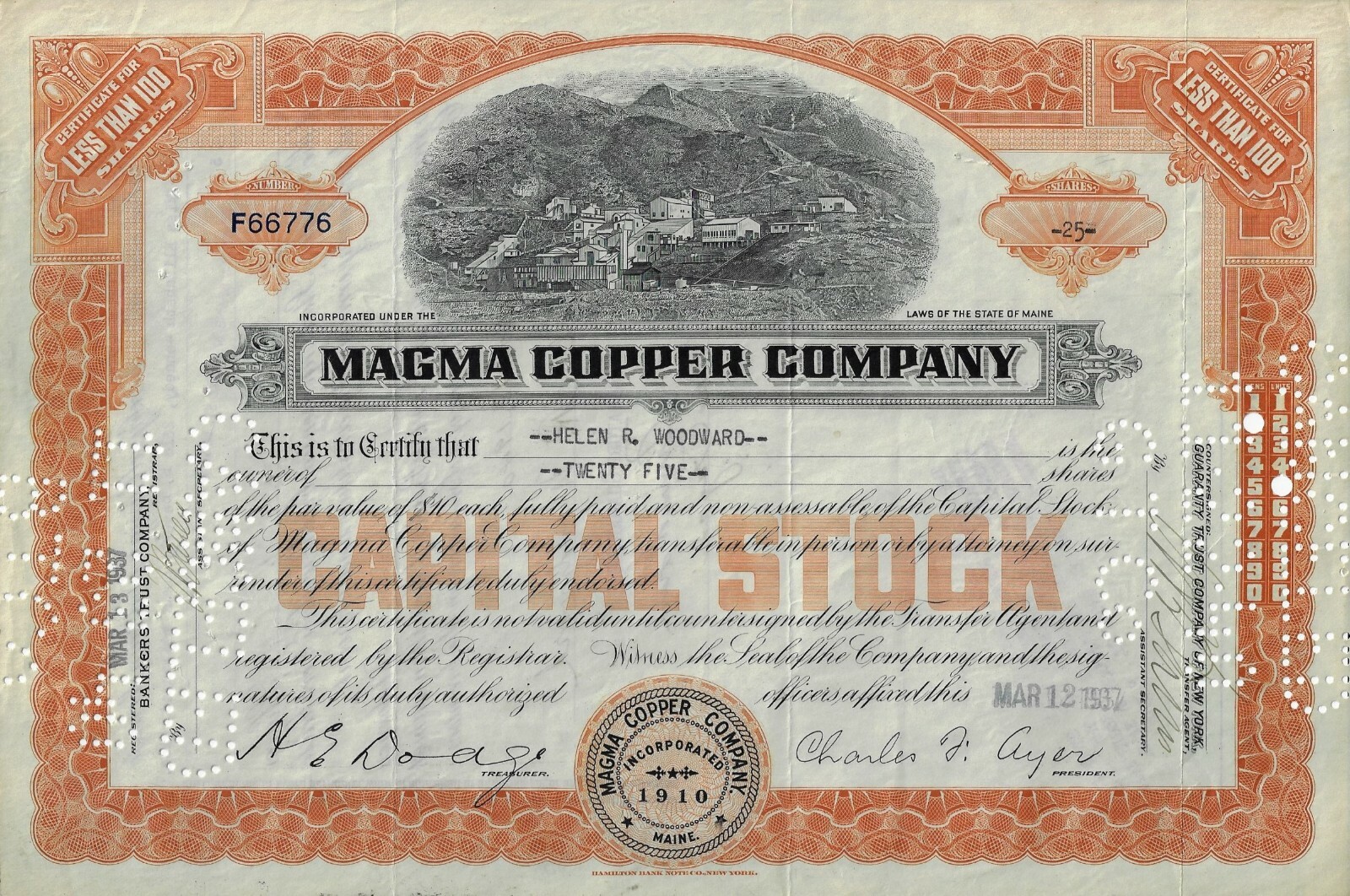 Magma Copper Company, Kupferminen, (Newmont Mining) | eBay