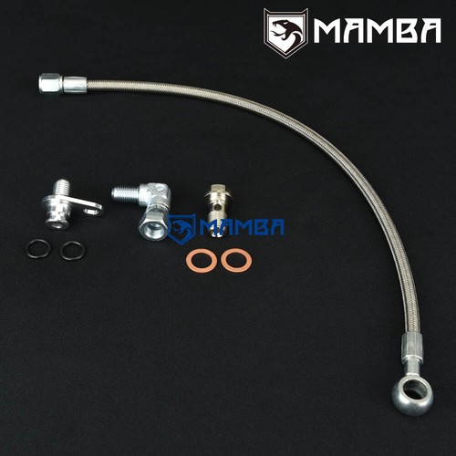 MAMBA Turbo Oil Feed Line / 15~ Ford Mustang 2.3T Garrett 821402-0005/6 ...