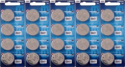 20 CR 2477N Renata Lithium 3V Watch Batteries | eBay