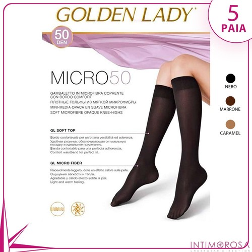 Golden lady mi-Bas Femme Micro 50 Tanière 6 Paire | eBay