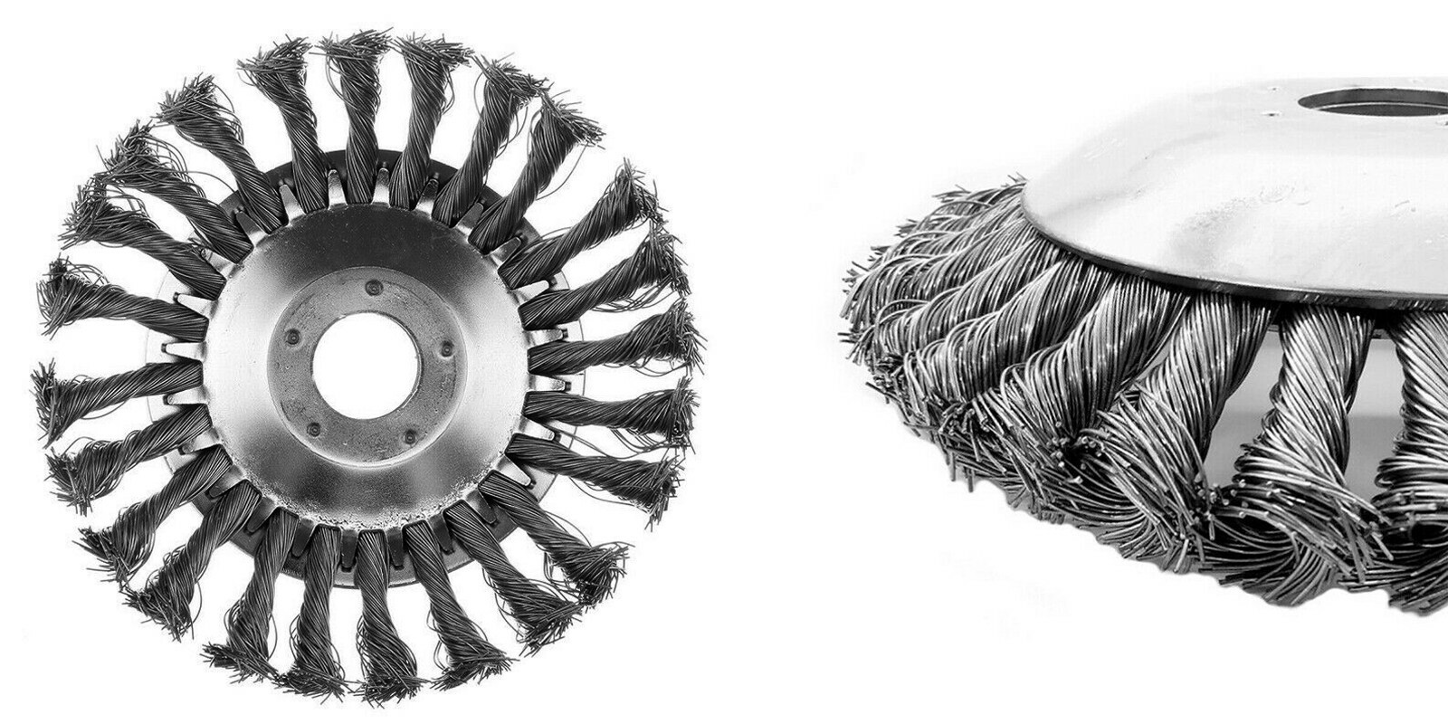 6" 8" Weed Brush Derusting Weeding Wheel Garden Wire Trimmer Grass ...