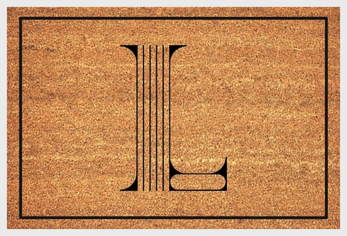 Letter L Doormat - Art Deco Style Letter L Welcome Mat - 3 Sizes | eBay