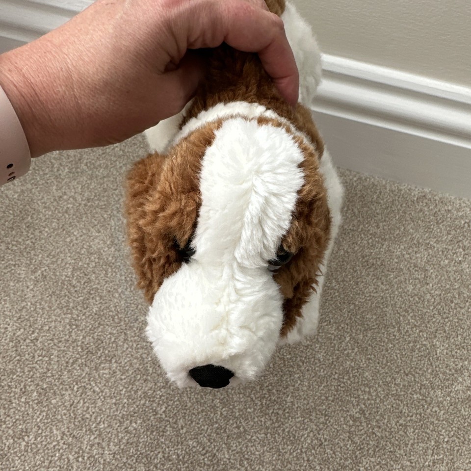Animal Alley tan & white Dog Soft Toy Toys R Us Plush basset hound 11 ...