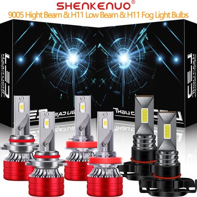 For Chevy Silverado 1500 2007-2015 6pcs Combo white LED Headlight+Fog ...