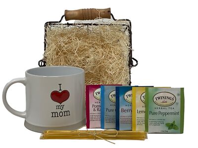 Sade's Gifts Farmhouse Tea Gift Set for Mom - Includes 17 oz Ceramic ...