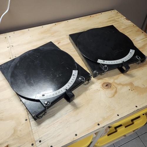 Steel Alignment Rack Turn Plate Table Set w Pointers Medium Duty Truck ...