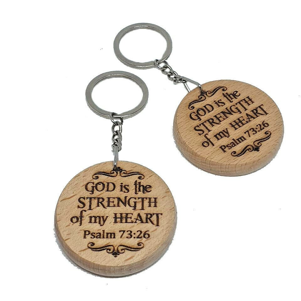 CHRISTIAN SCRIPTURE BIBLE VERSE KEYRING KEYCHAIN CHRISTMAS GIFT ...