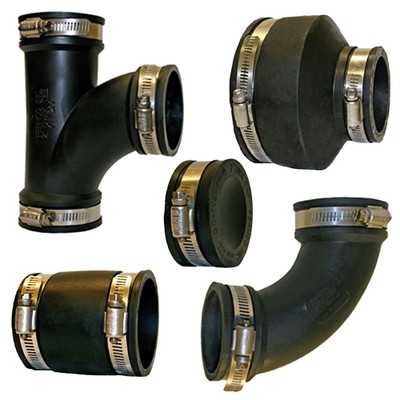 Flexible Rubber Pipe Connector Fittings 1" To 4" For Koi Ponds | eBay