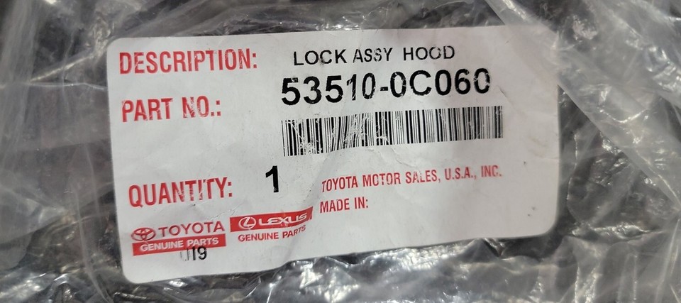 Genuine OEM Toyota Lexus 53510-0C040 Hood Lock Latch Assembly | eBay