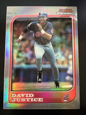 David Justice - Cleveland Indians - 1997 Bowman Chrome Refractor Braves ...