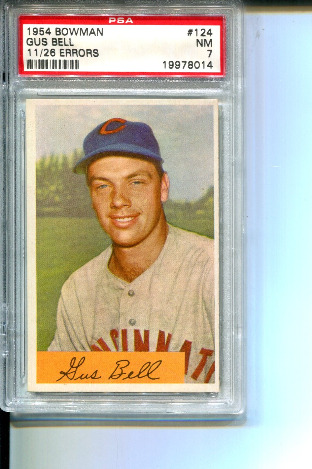1954 Bowman - Gus Bell #124 11, 26 Errors for sale online | eBay