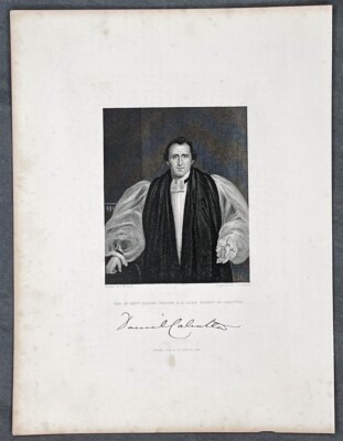 1845 Fisher Antique Print Portrait of Daniel Wilson 1778-1858 Bishop of ...