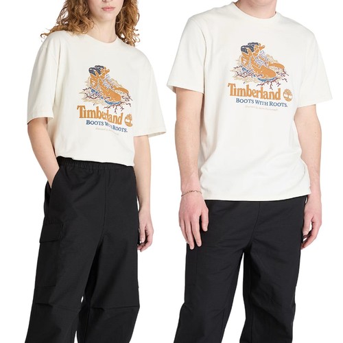 Timberland T-shirt Unisex Front Boot Graphic Blanc | eBay