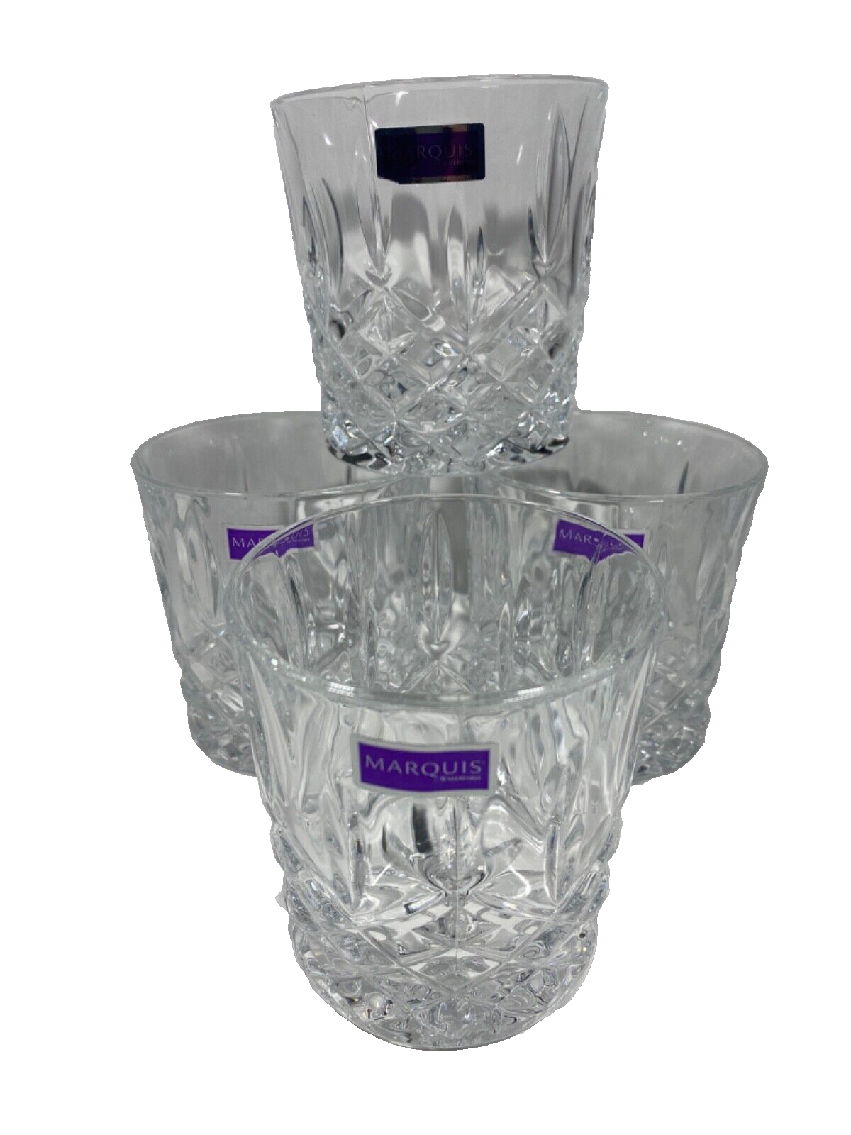 Waterford Markham Double Old Fashioned Glasses IOB Set of 4 Crystal ...