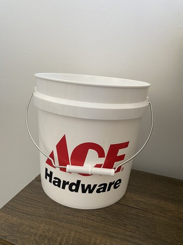 Ace 2 Gallon Plastic Paint Bucket with Handle White | eBay