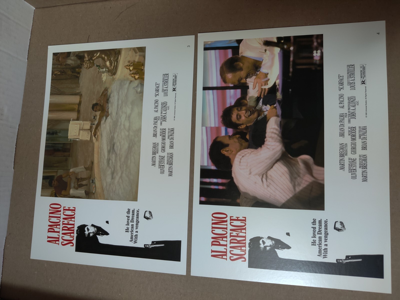 Original 1983 SCARFACE Movie Lobby Cards Set of 8 Al Pacino 11" x 8" | eBay
