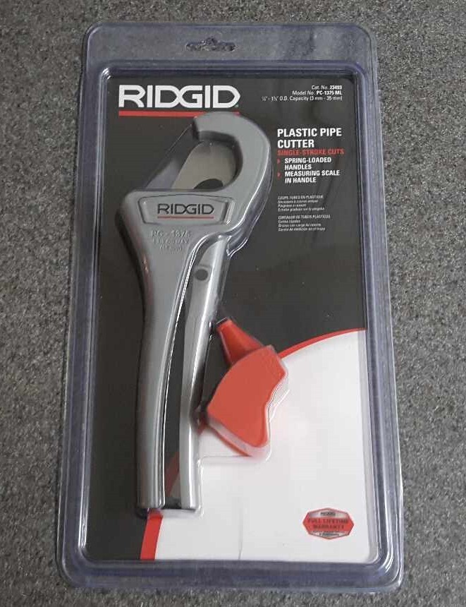 L405 RIDGID 23493 PVC Plastic Pipe & Tubing Cutter for sale online | eBay