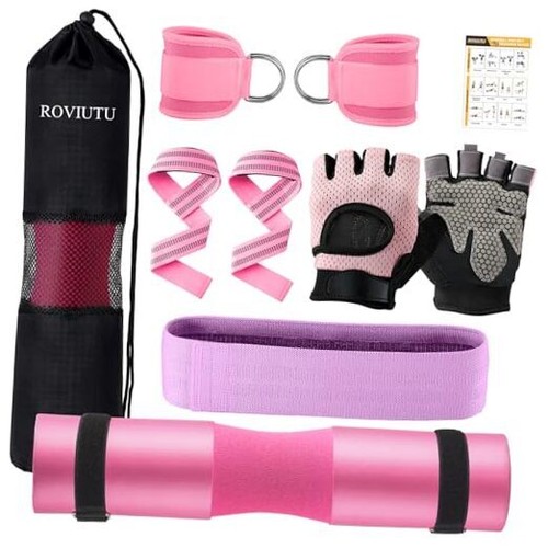 Barbell Pad Set,10 Pcs Barbell Pads for Hip Thrust Squat & Medium-Glove ...