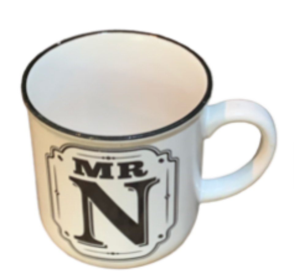 Alphabet Mug Mr / Mrs / Miss Men's Women's Gift Mug Birthday ...