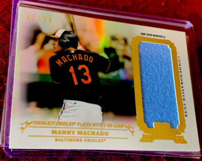 Manny Machado 2013 Topps Tribute Commemorative Cuts Relic #d 99 #CC-MM ...