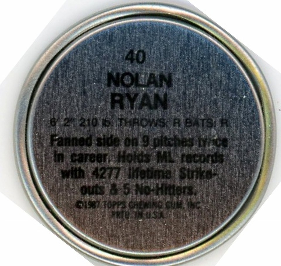 1987 Topps Baseball Coins #40 Nolan Ryan Houston Astros HOF | eBay