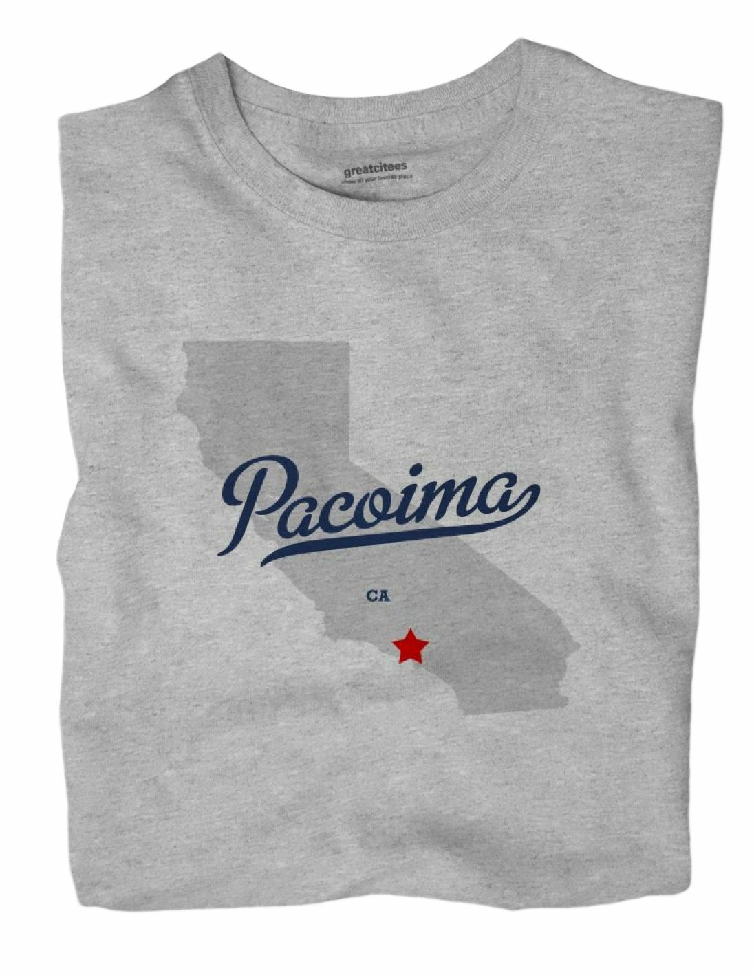 Pacoima California CA Calif T-Shirt Los Angeles MAP | eBay
