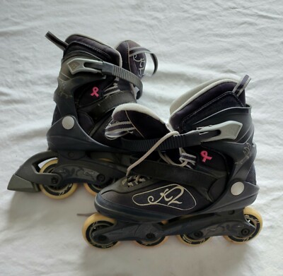 K2 ATHENA Womens Roller Blades Pink Ribbon Breast Cancer Inline Skates ...