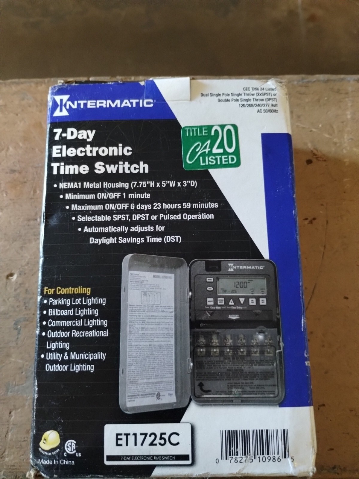 Intermatic ET1725C Electronic Time Switch for sale online | eBay