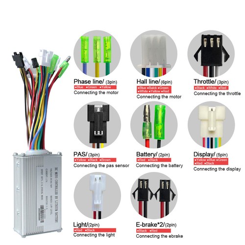 Electric BikeLCD color screen instrument S966 controller JN 35A speed ...