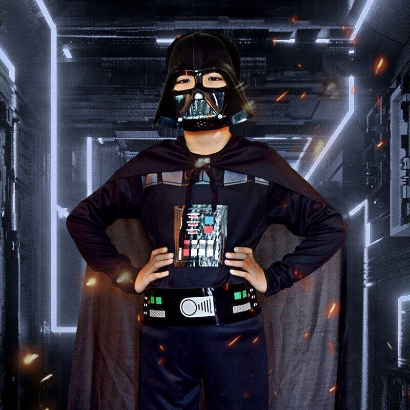 Kids Star Wars Cosplay Darth Vader Costume The Force World Book Day ...