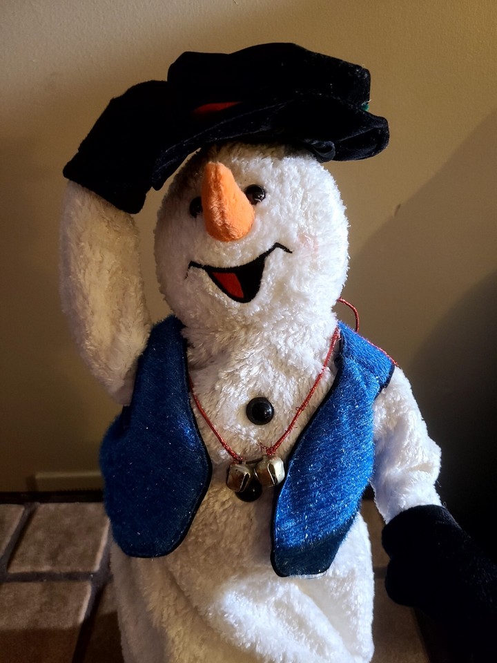 Gemmy Animated Blue Snow Miser Spinning Snowflake Snowman READ ...