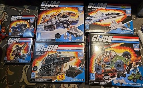 GI JOE Construction Sets Lot Of 6 Surveillance Snow Cat Skystriker ...