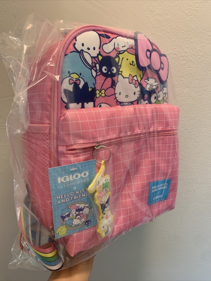 Igloo Pink Rainbow Hello Kitty and Friends Backpack Cooler Trinket ...