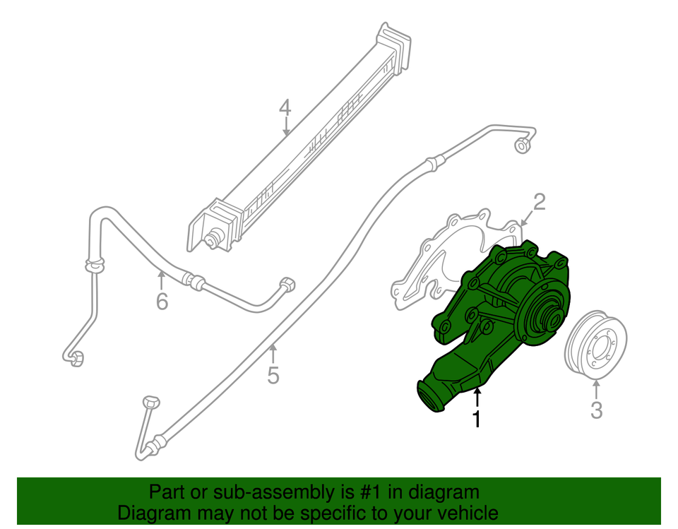 Genuine Land-Rover Water Pump Assembly STC4378 | eBay