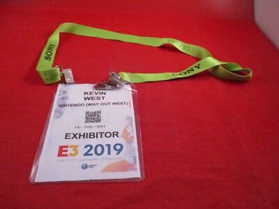 Nintendo E3 Video Game Conference 2019 Exhibitor Name Tag w/ CES 2019 ...
