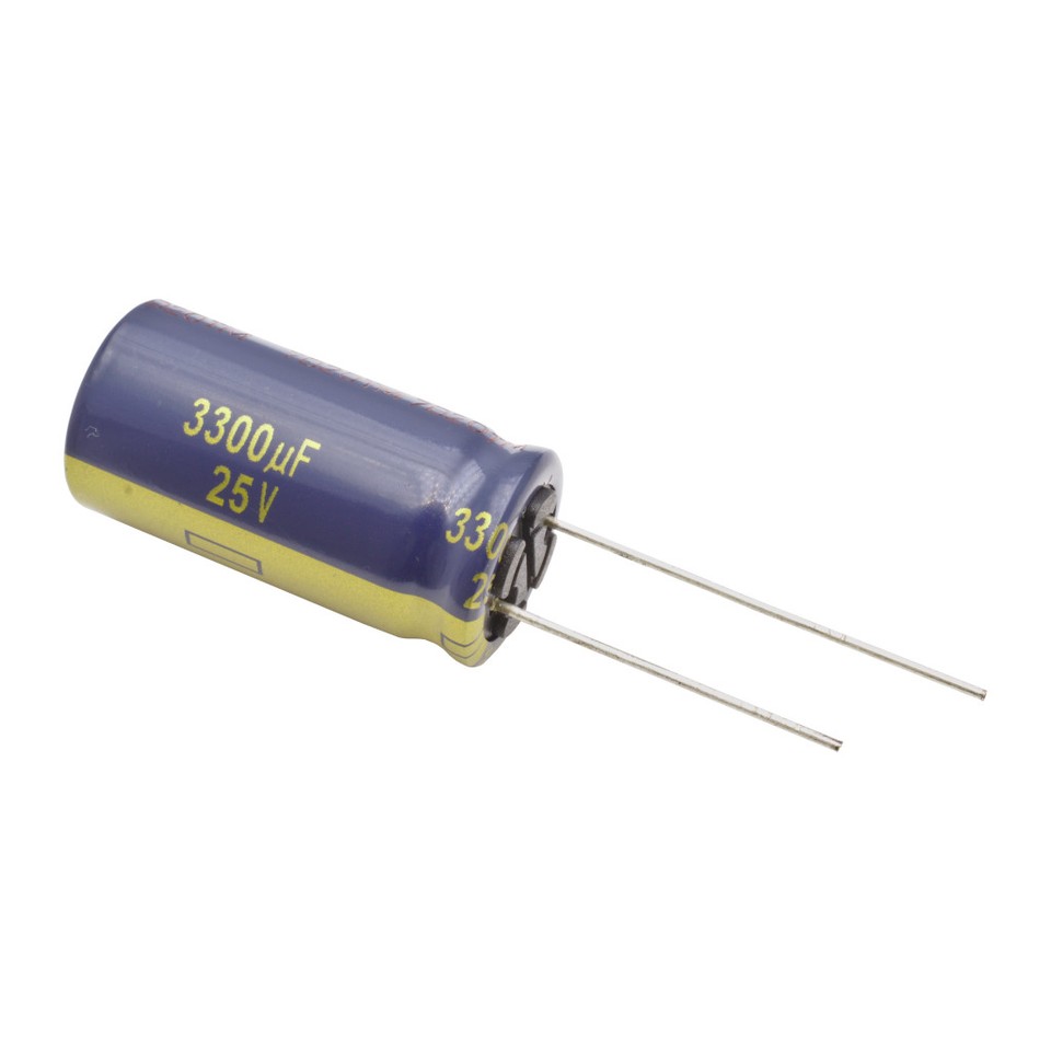 Elko Panasonic FC 3300uF 25V 105°C Low Impedance Radial Capacitor ...