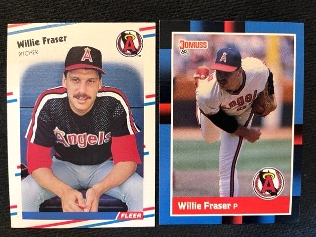 MLB - Willie Fraser 1988 Fleer & 1988 Donruss Baseball - Angels | eBay