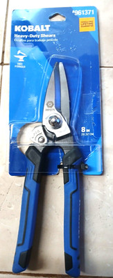Kobalt 8-in Serrated Molded Grip Multi Use Heavy Duty Snips Scissors ...
