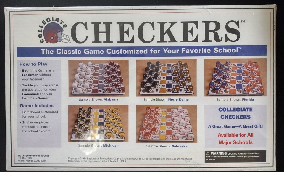 Florida Collegiate Football Checkers BRAND NEW SEALED | eBay