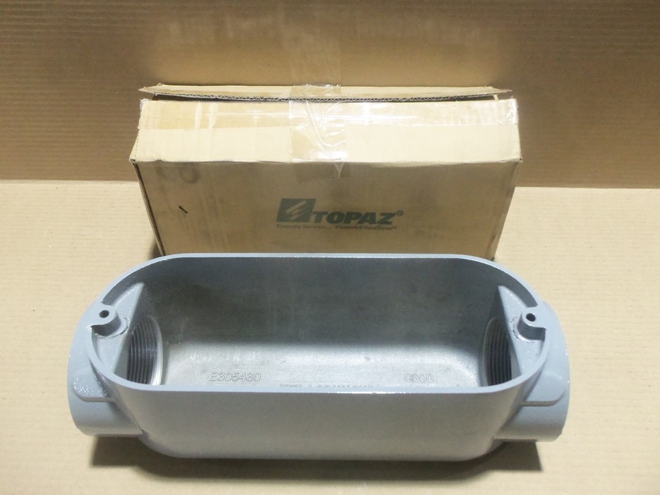 NEW TOPAZ C8 3" RIGID CONDUIT BODY THREADED C TYPE ALUMINUM COPPER FREE ...