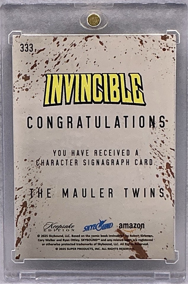 2025 Keepsake Invincible Season 1 The Mauler Twins Character Laser ...